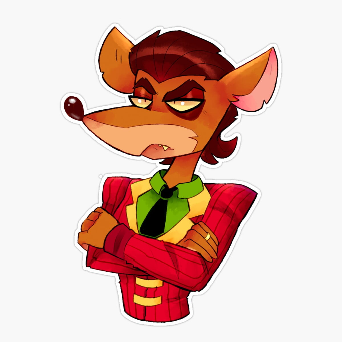 Maneki Grumpy Pinstripe Er, Phone Decal Water Bottle Stickers Car ...