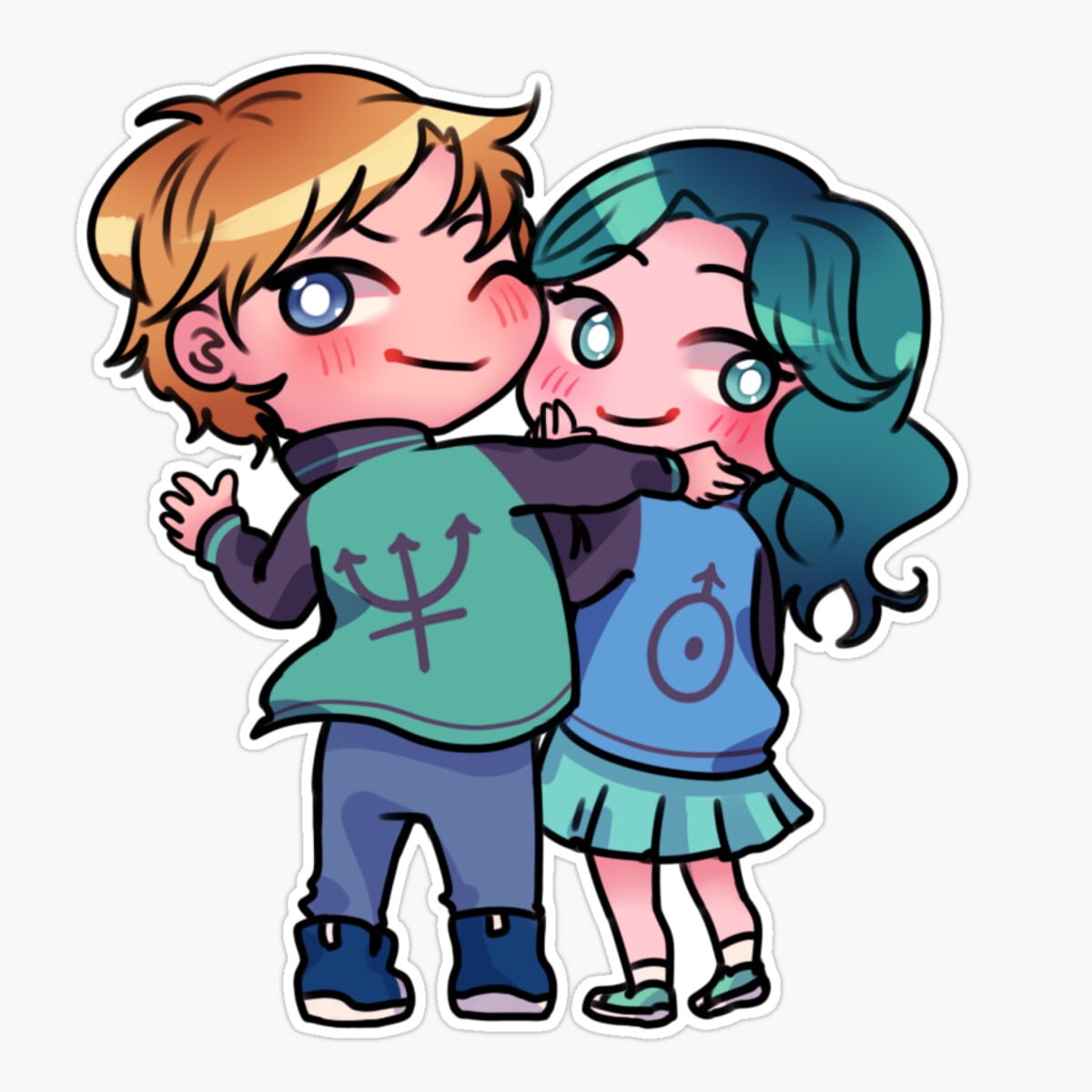 Maneki Guardians Of Love Uranus And Neptune Er, Phone Decal Water ...