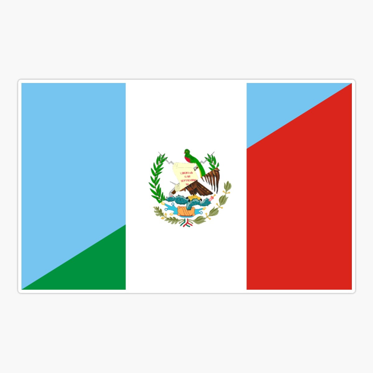 Maneki Guatemala Mexico Lag Sticker, Phone Decal Water Bottle Stickers ...