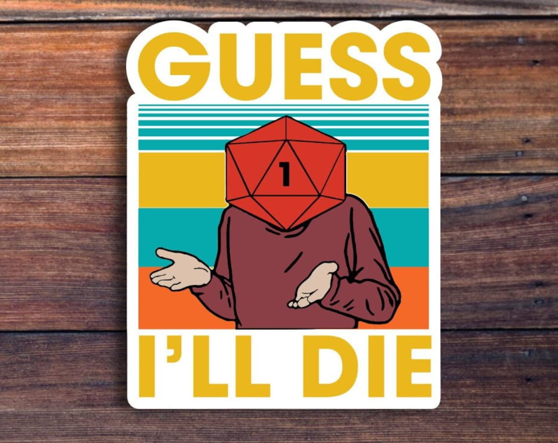 Maneki Guess I Will Die Vintage er, DnD Gaming er, Dungeons And Dragons ...