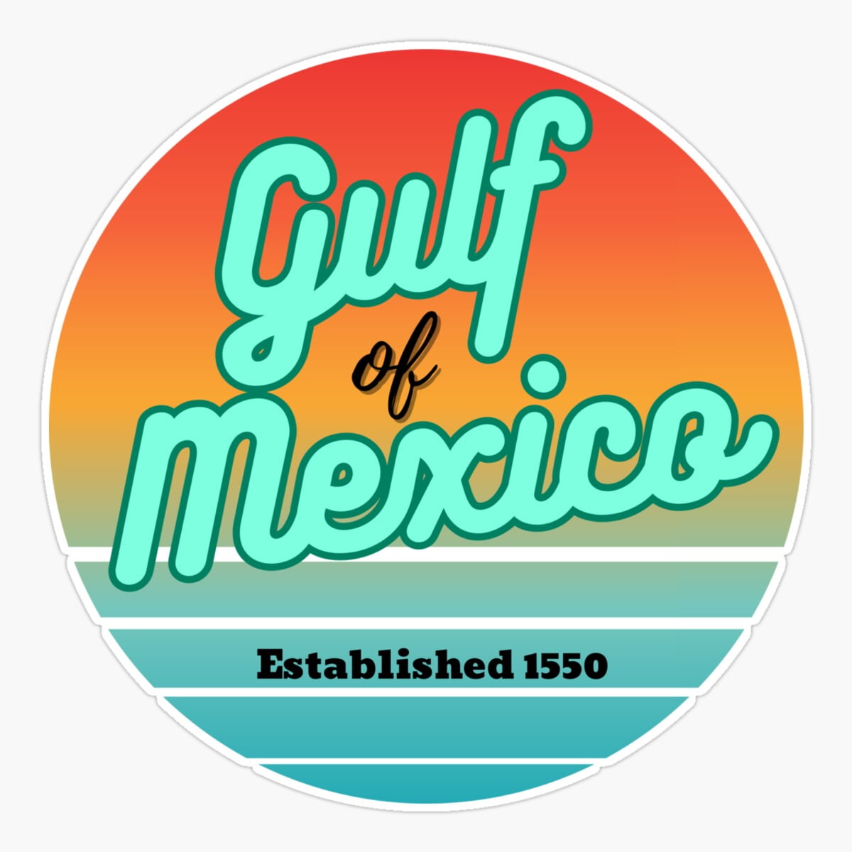 Maneki Gul O Mexico Established 1550 Sticker, Phone Decal Water Bottle ...