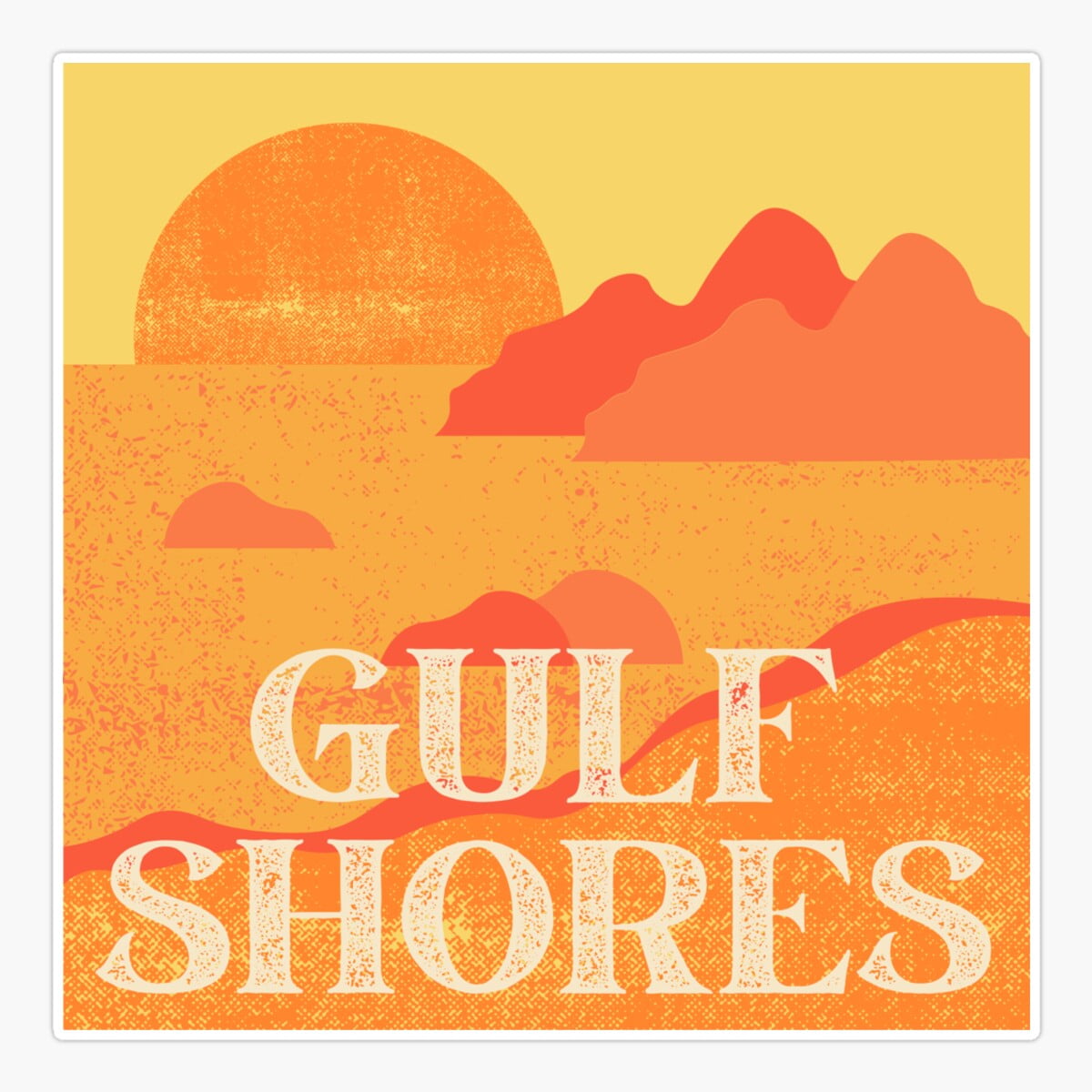 Maneki Gul Shores, Alabama Sticker, Phone Decal Water Bottle Stickers ...