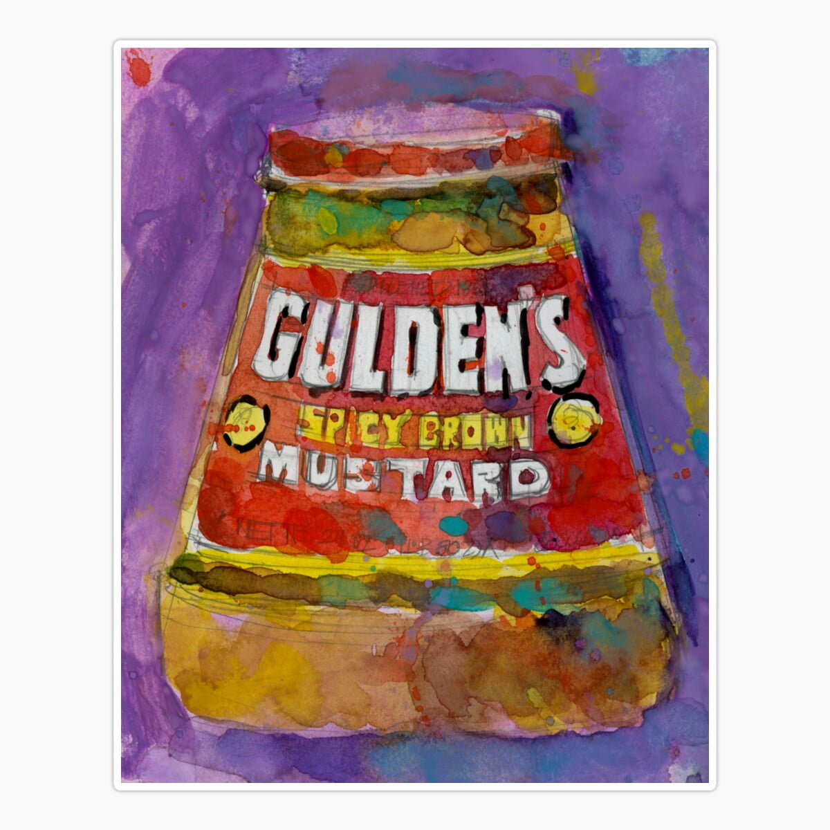 Maneki Gulden'S Spicy Brown Mustard Sticker, Phone Decal Water Bottle ...