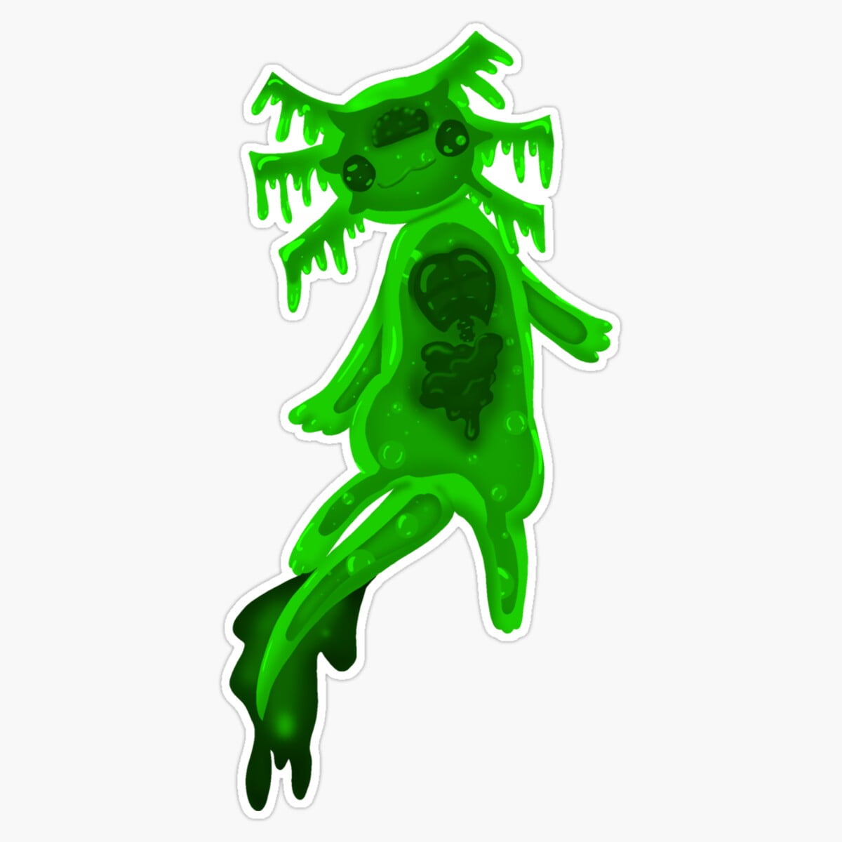 Maneki Gummy Axolotl Er, Phone Decal Water Bottle Stickers Car Decals ...