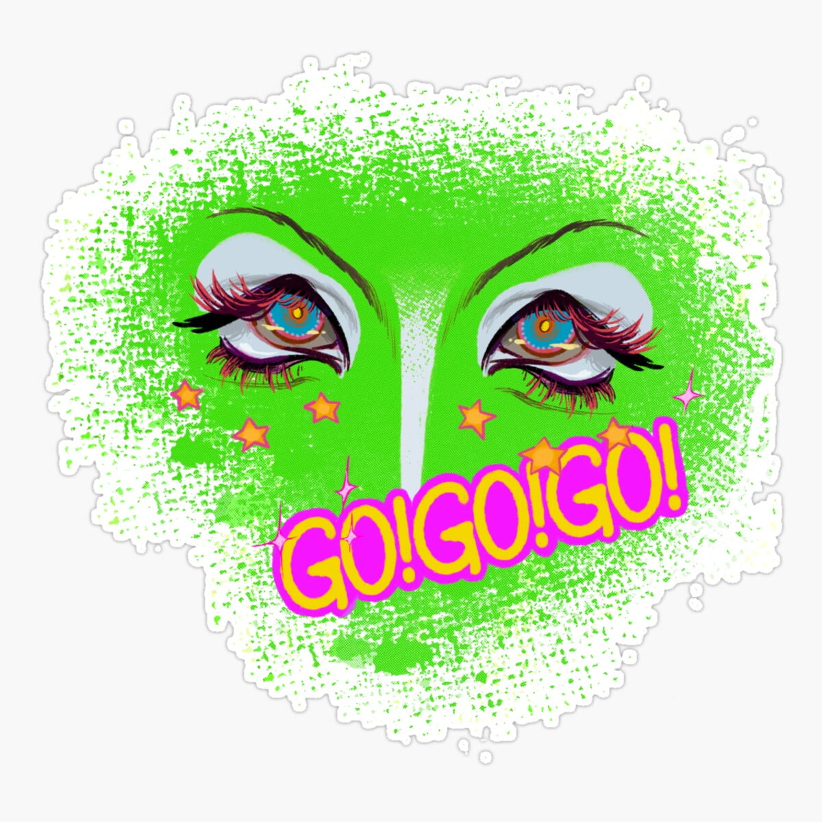 Maneki Gyaru Eyes Green! Er, Phone Decal Water Bottle Stickers Car ...