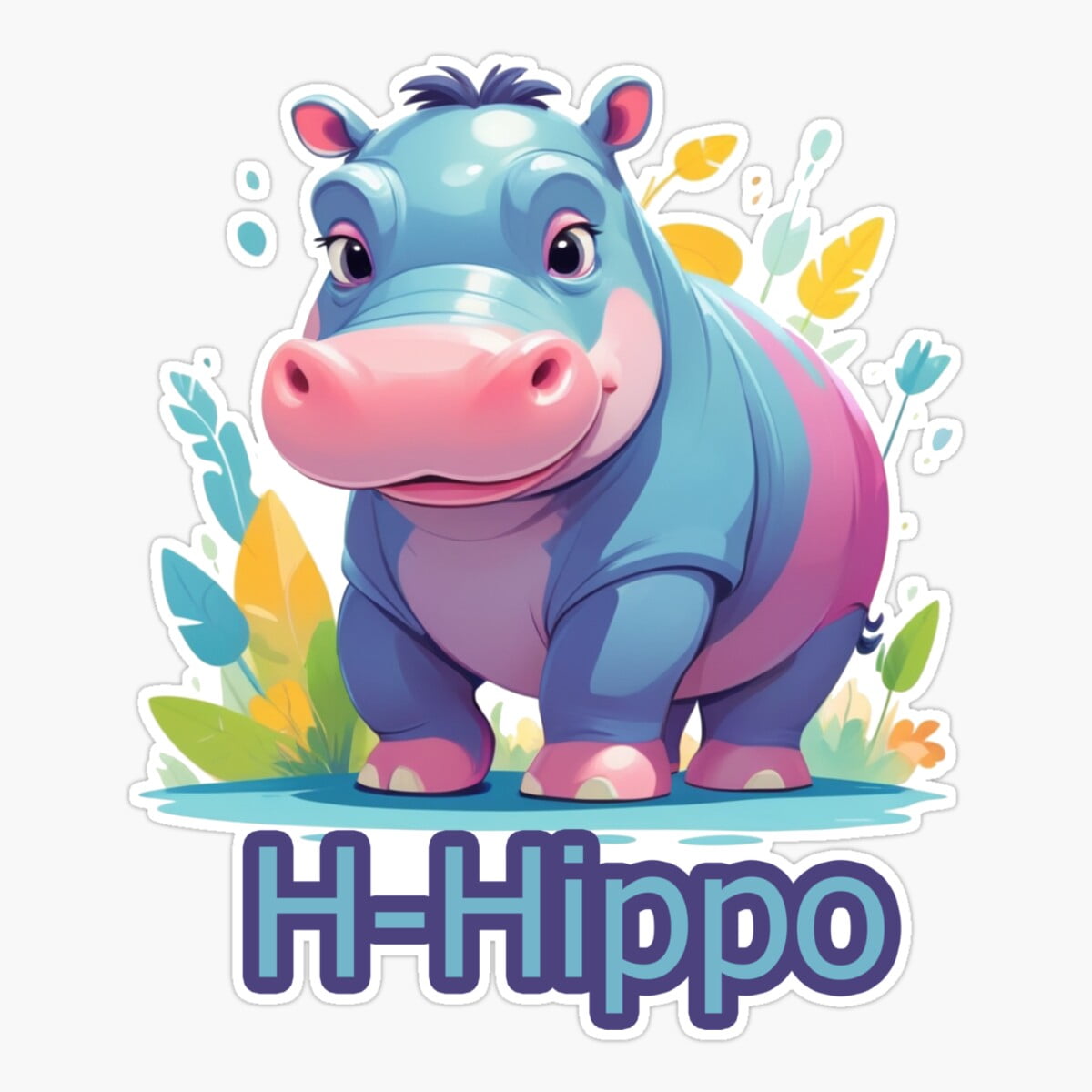Maneki H-Hippo Cute Alphabet Animal Er – Fun & Adorable Design Er ...