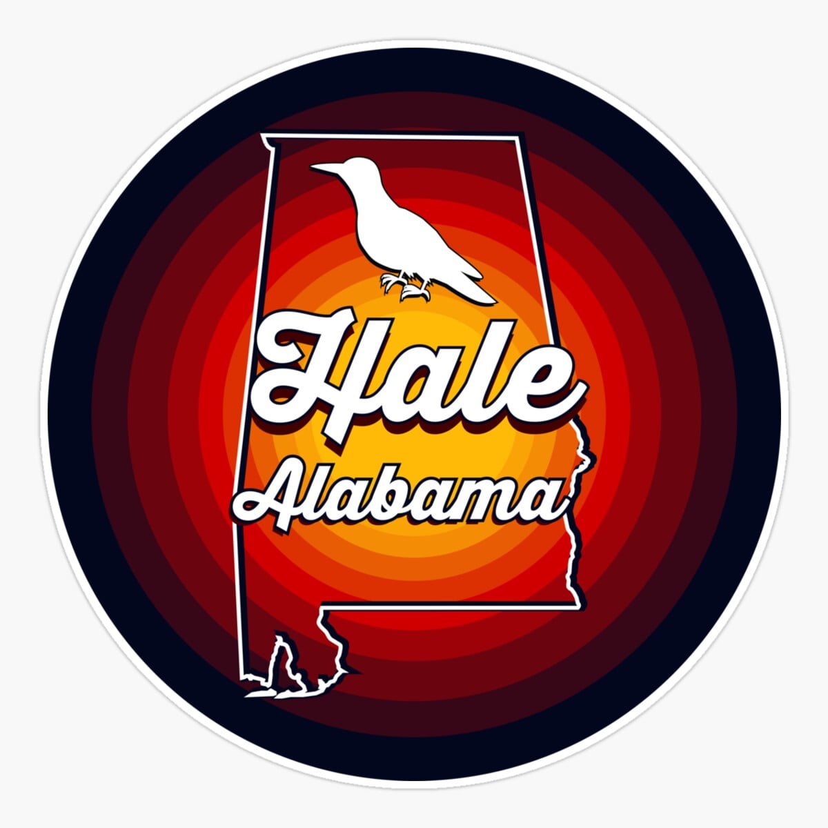 Maneki Hale County Alabama Al Sticker, Phone Decal Water Bottle ...
