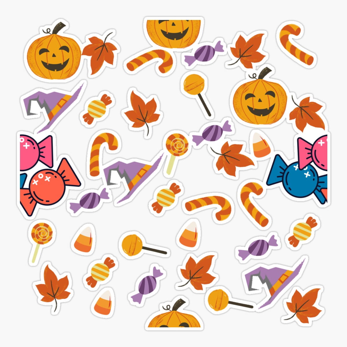 Maneki Halloween Candy Sticker, Phone Decal Water Bottle Stickers Car ...