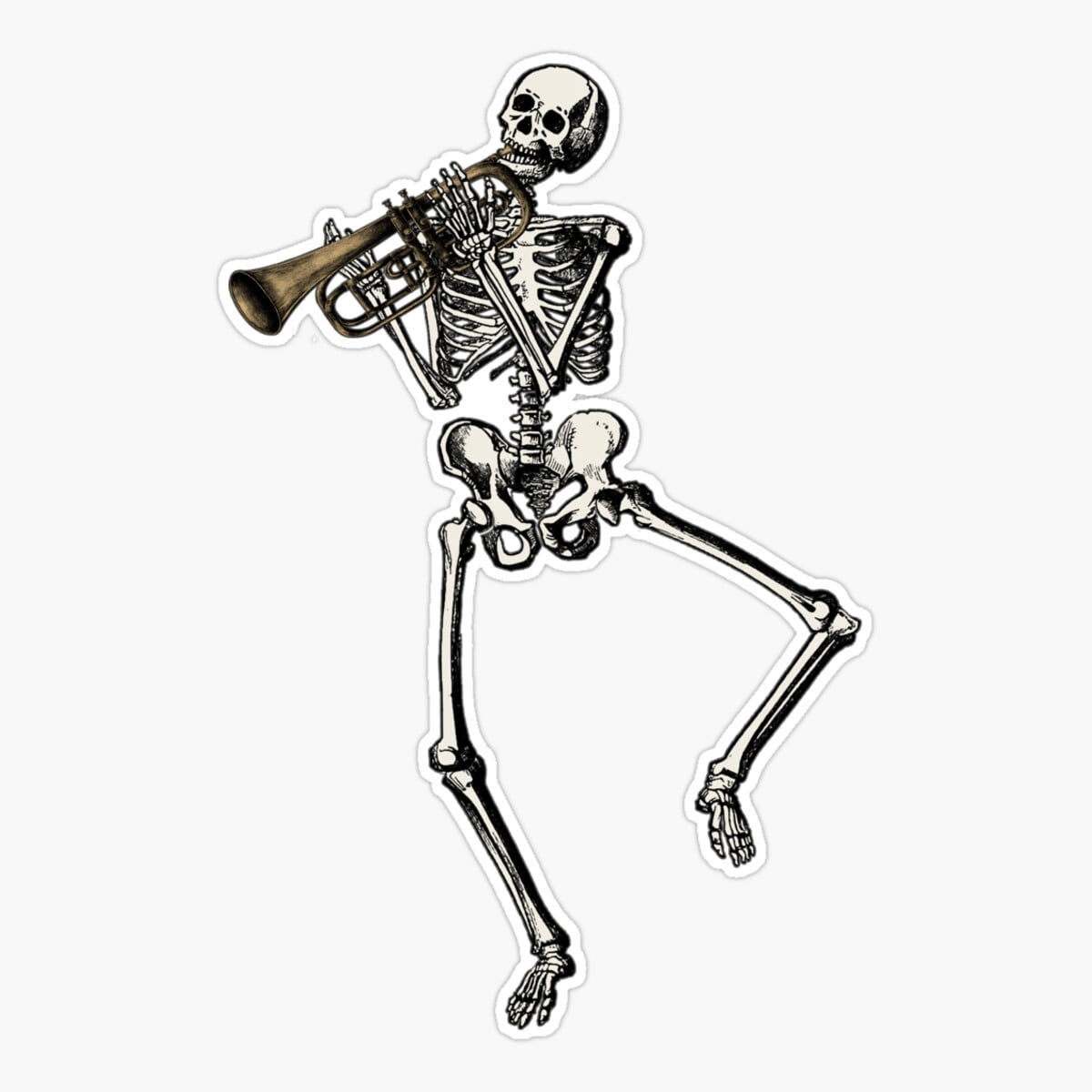 Maneki Halloween Dancing Skeleton Et Er, Phone Decal Water Bottle ...