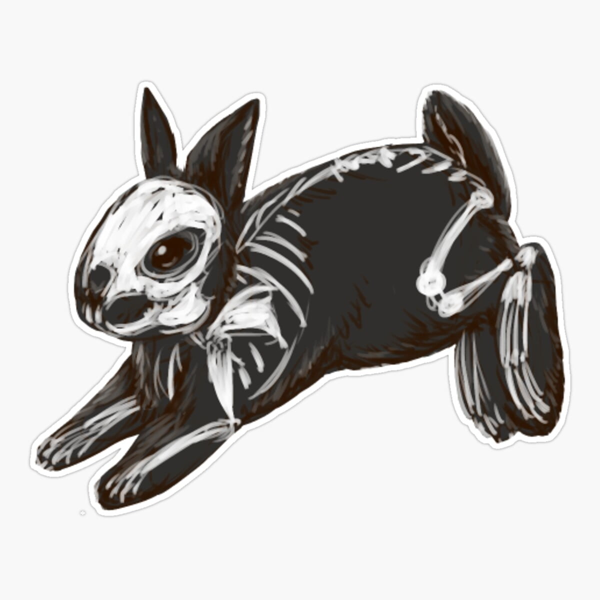 Maneki Halloween Skeleton Bunny Rabbit Er, Phone Decal Water Bottle ...