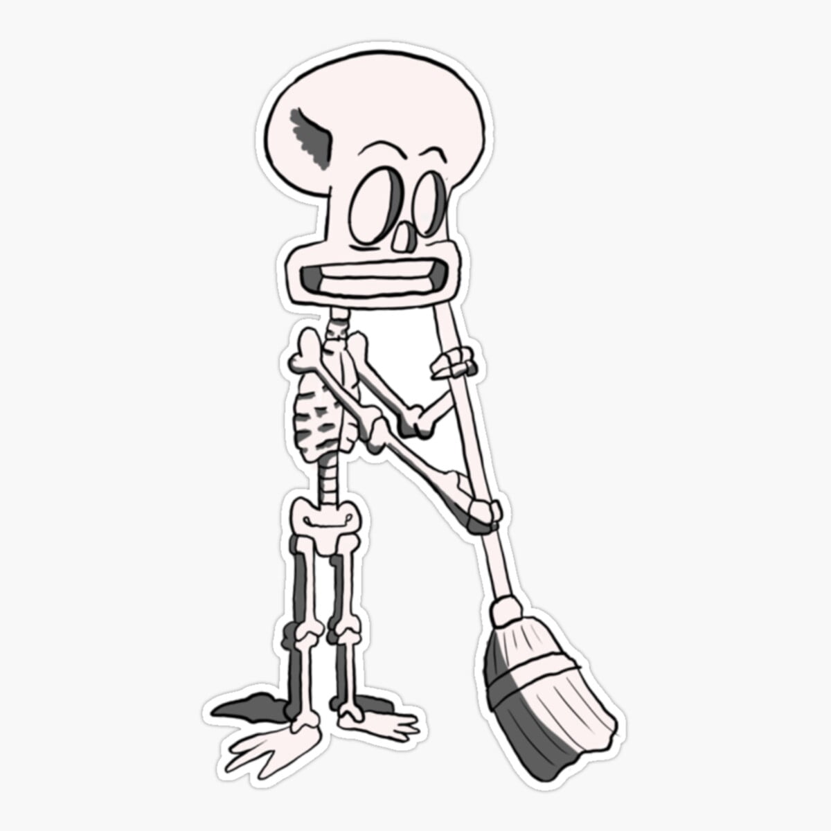 Maneki Halloween Skeleton Squidward Er, Phone Decal Water Bottle ...