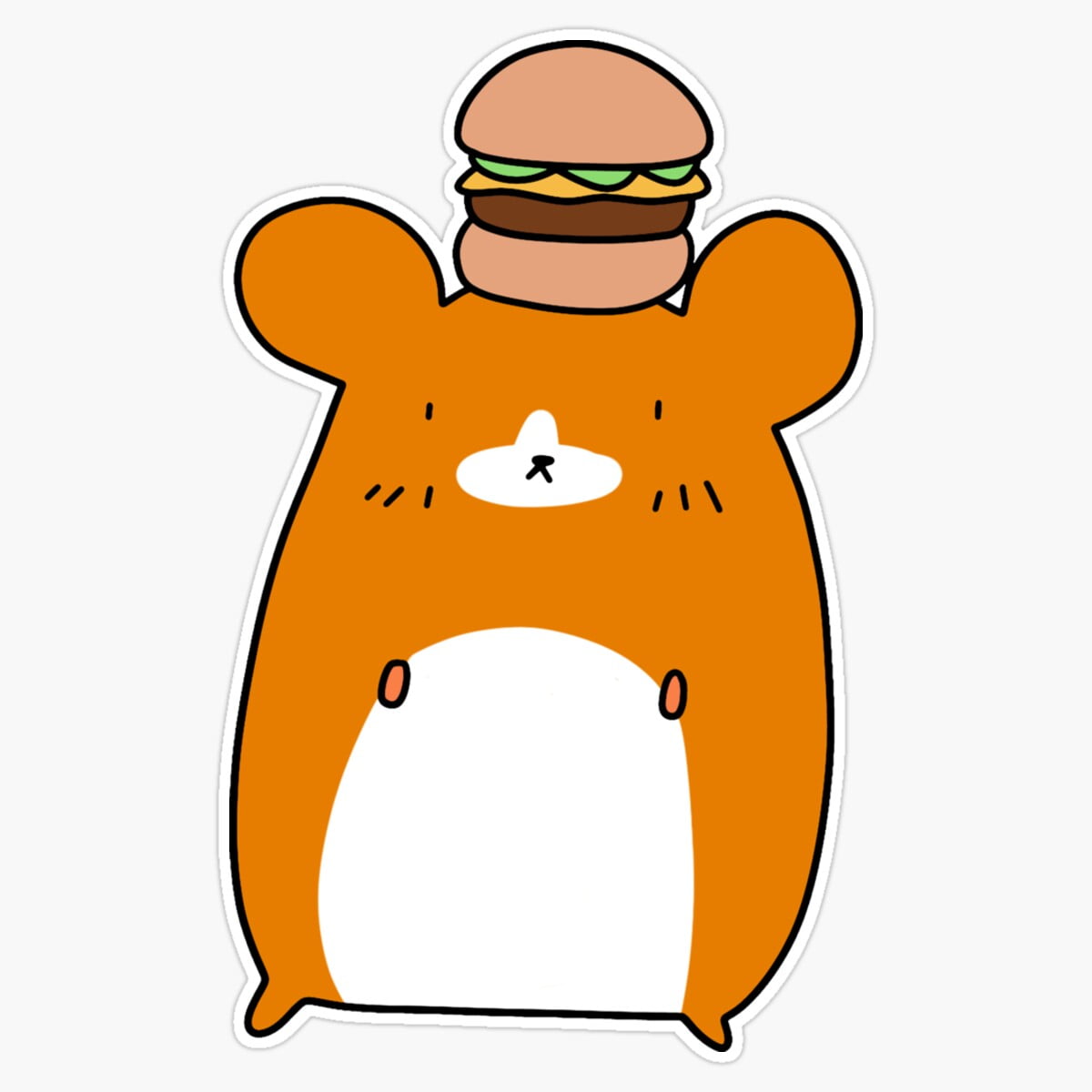 Maneki Hamburger Hamster Er, Phone Decal Water Bottle Stickers Car ...
