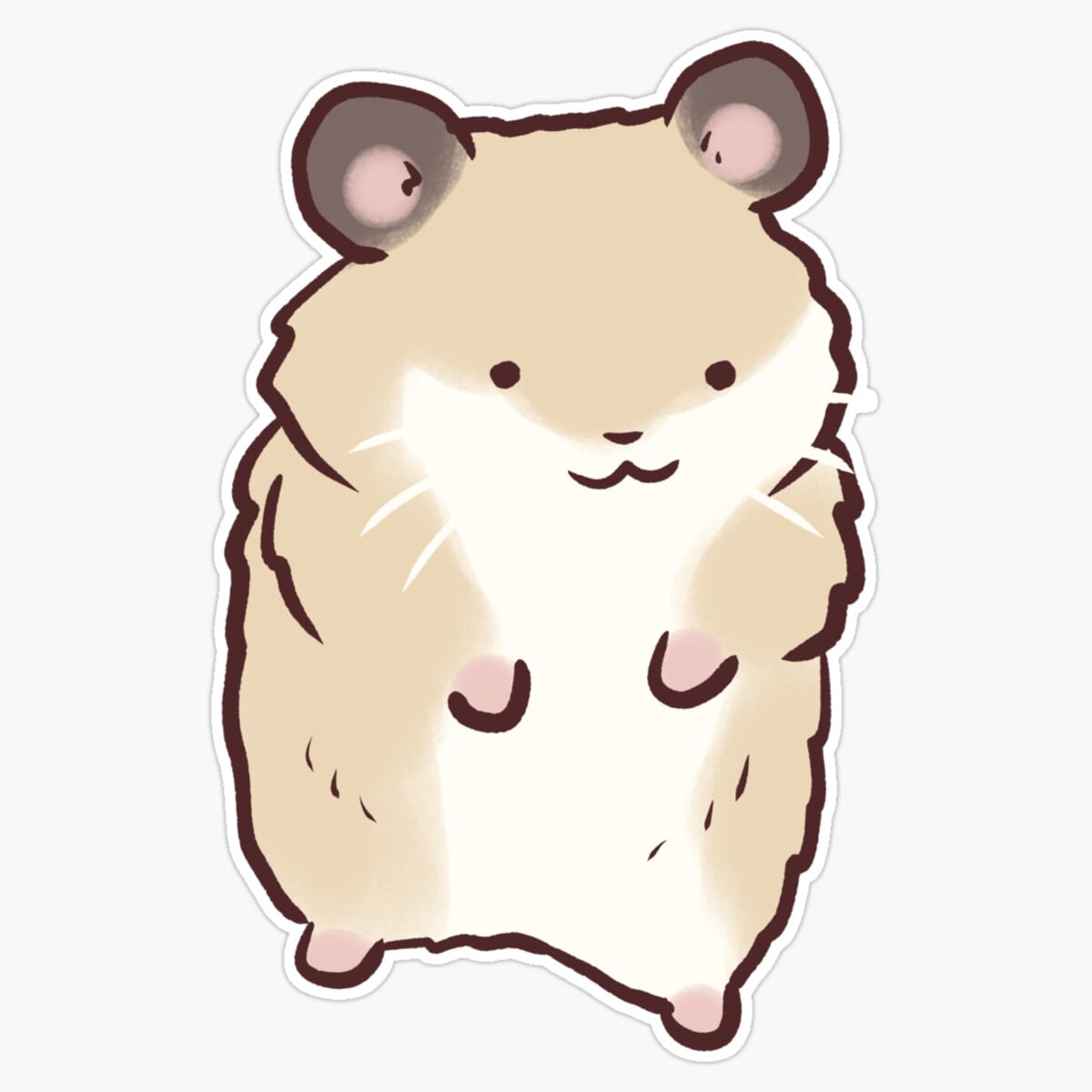 Maneki Hamster Drawing Er, Phone Decal Water Bottle Stickers Car Decals ...