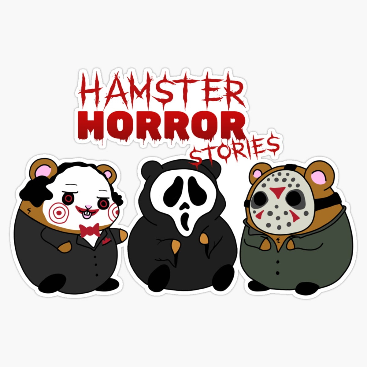 Maneki Hamster Horror Stories (Gray) Er, Phone Decal Water Bottle ...
