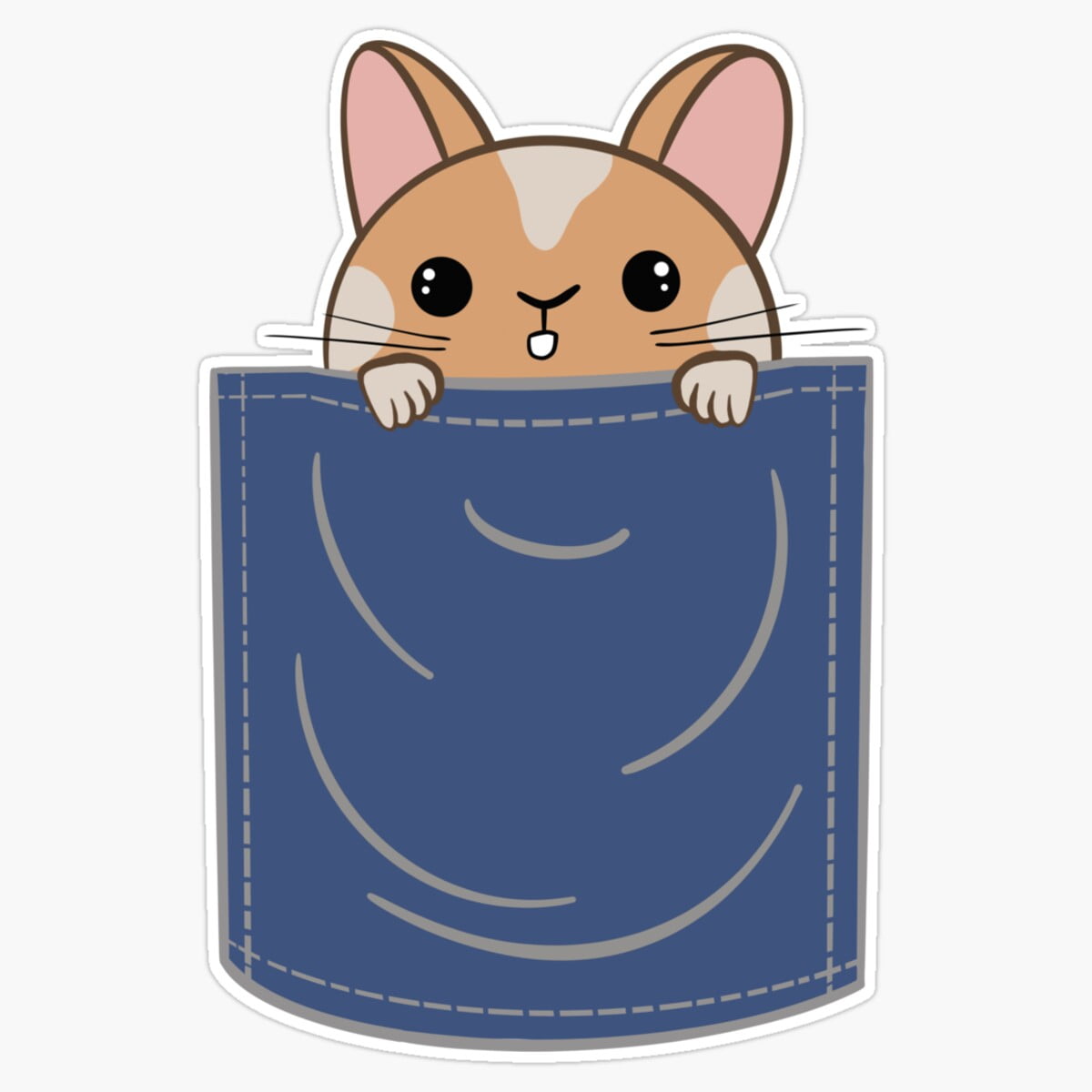 Maneki Hamster In My Pocket Er, Phone Decal Water Bottle Stickers Car ...