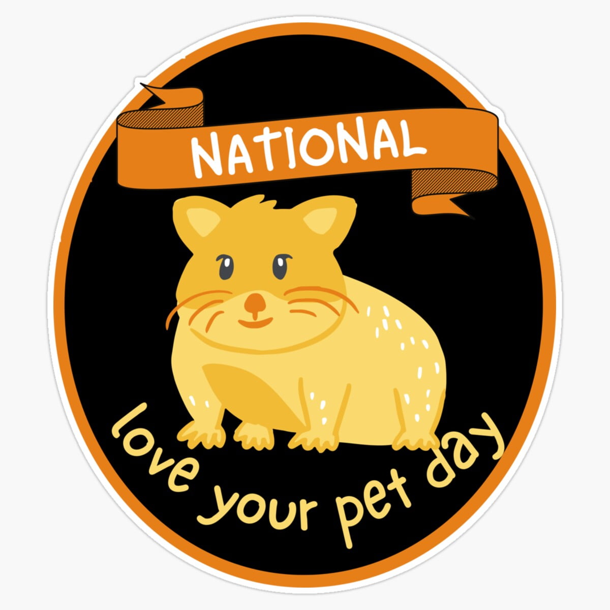 Maneki Hamster National Love Your Pet Day Er, Phone Decal Water Bottle ...