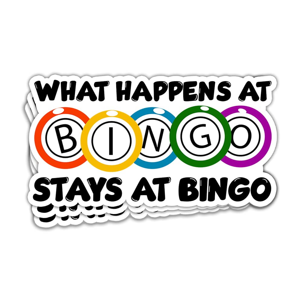 Maneki What Happens at Bingo Stays at Bingo Sticker Funny Games Sticker ...