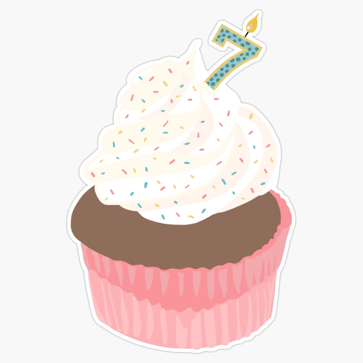 Maneki Happy 7Th Birthday Er, Phone Decal Water Bottle Stickers Car ...