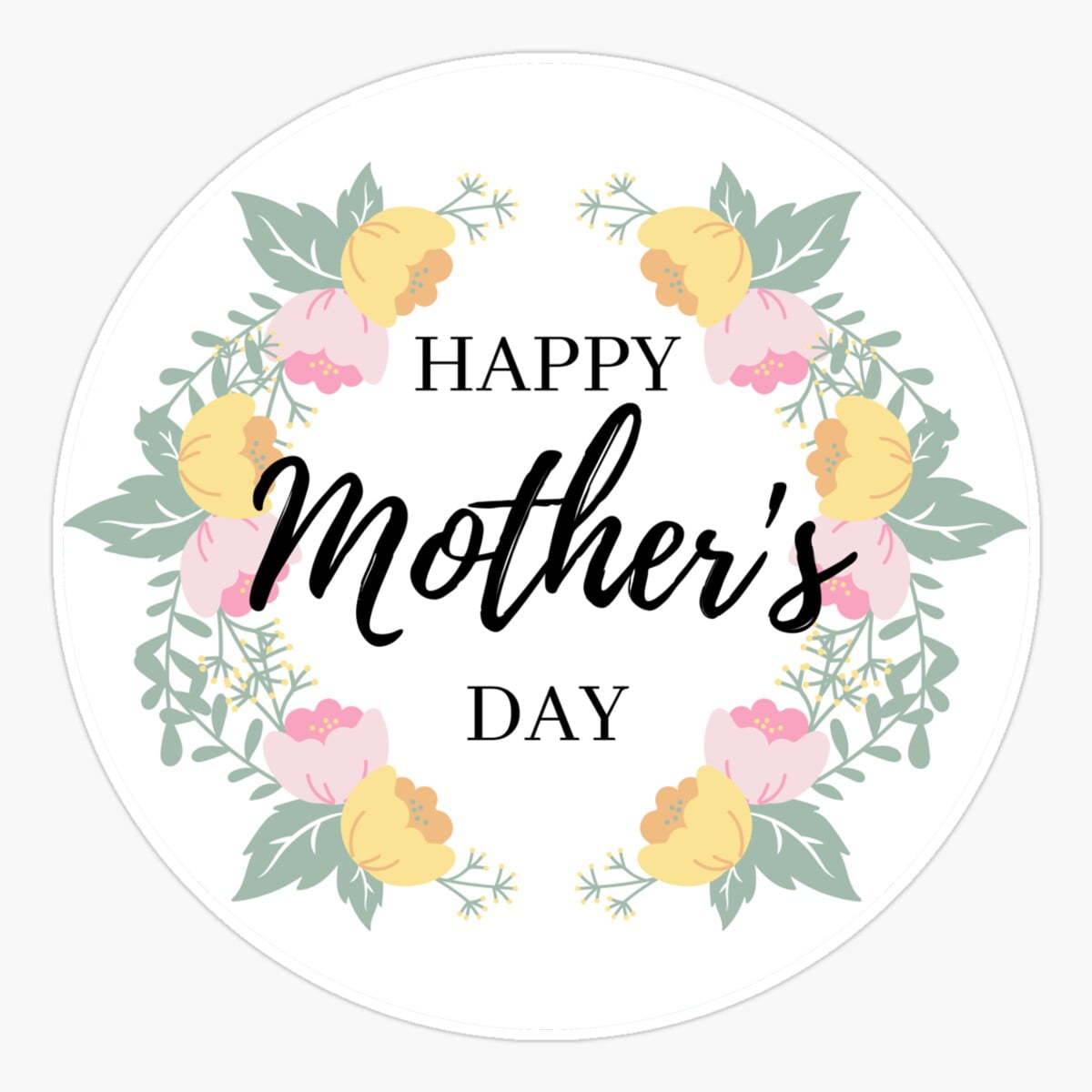 Maneki Happy Mother'S Day Design Er, Phone Decal Water Bottle Stickers ...