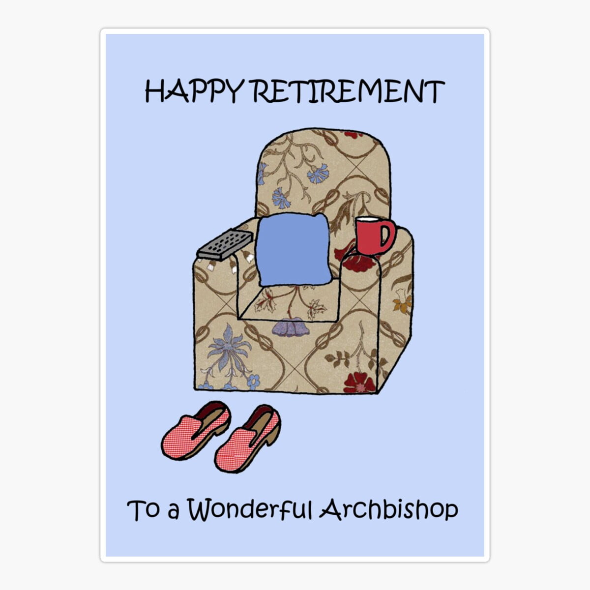Maneki Happy Retirement To Archbishop Cartoon Armchair And Slippers Er ...