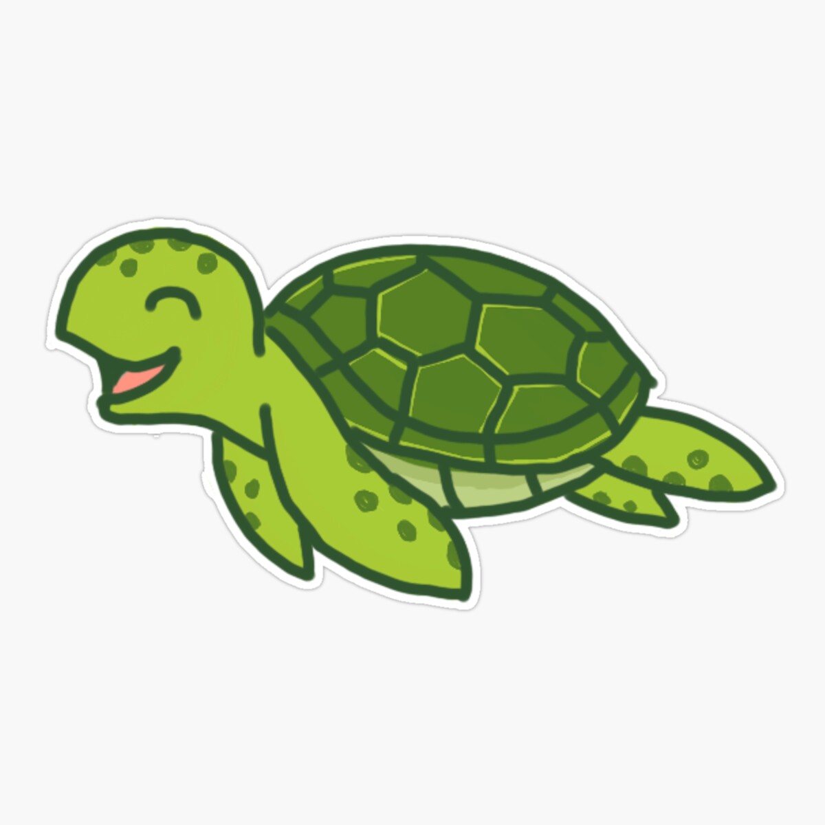 Maneki Happy Sea Turtle Sticker, Phone Decal Water Bottle Stickers Car ...