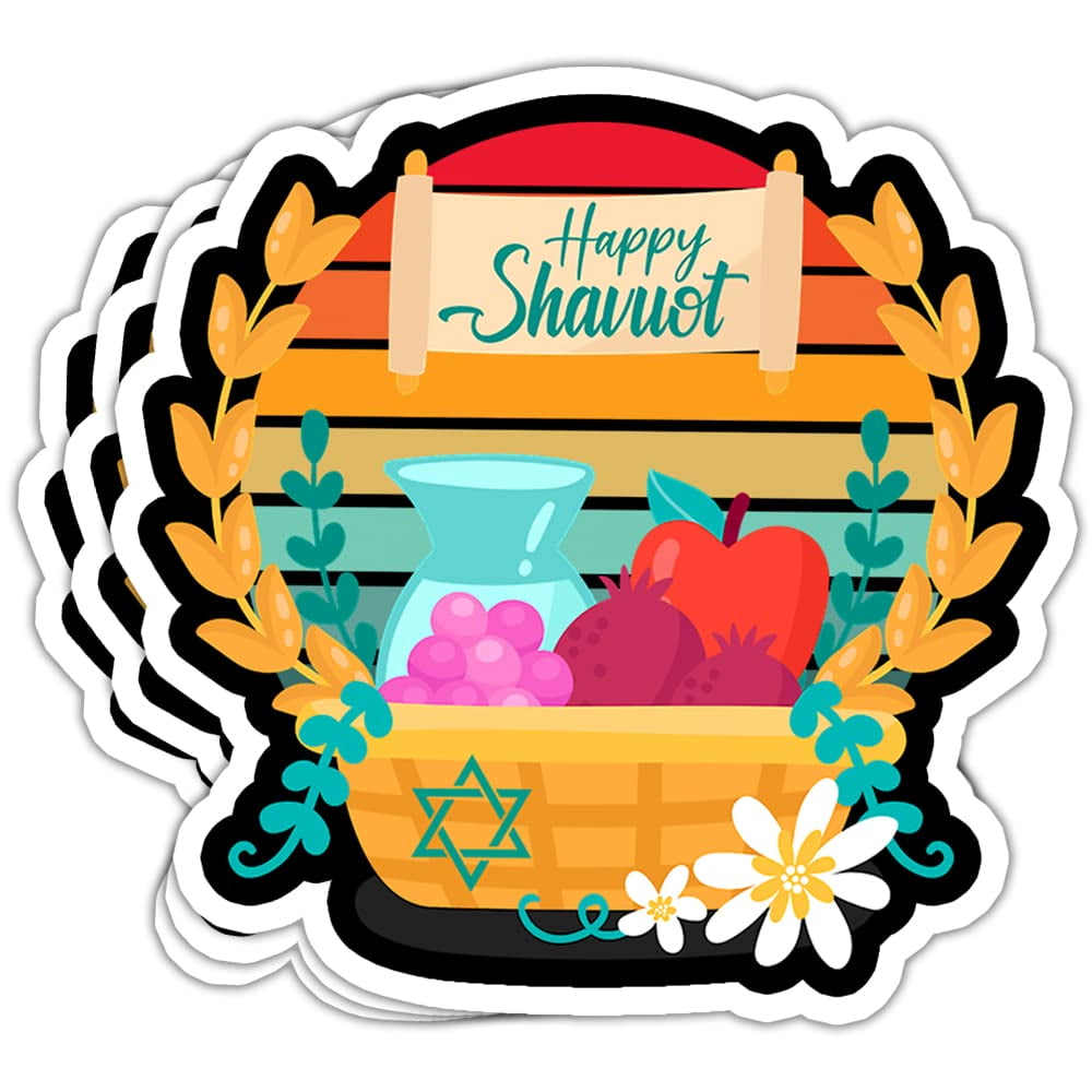 Maneki Happy Shavuot Sticker Jewish American Heritage Month Sticker ...