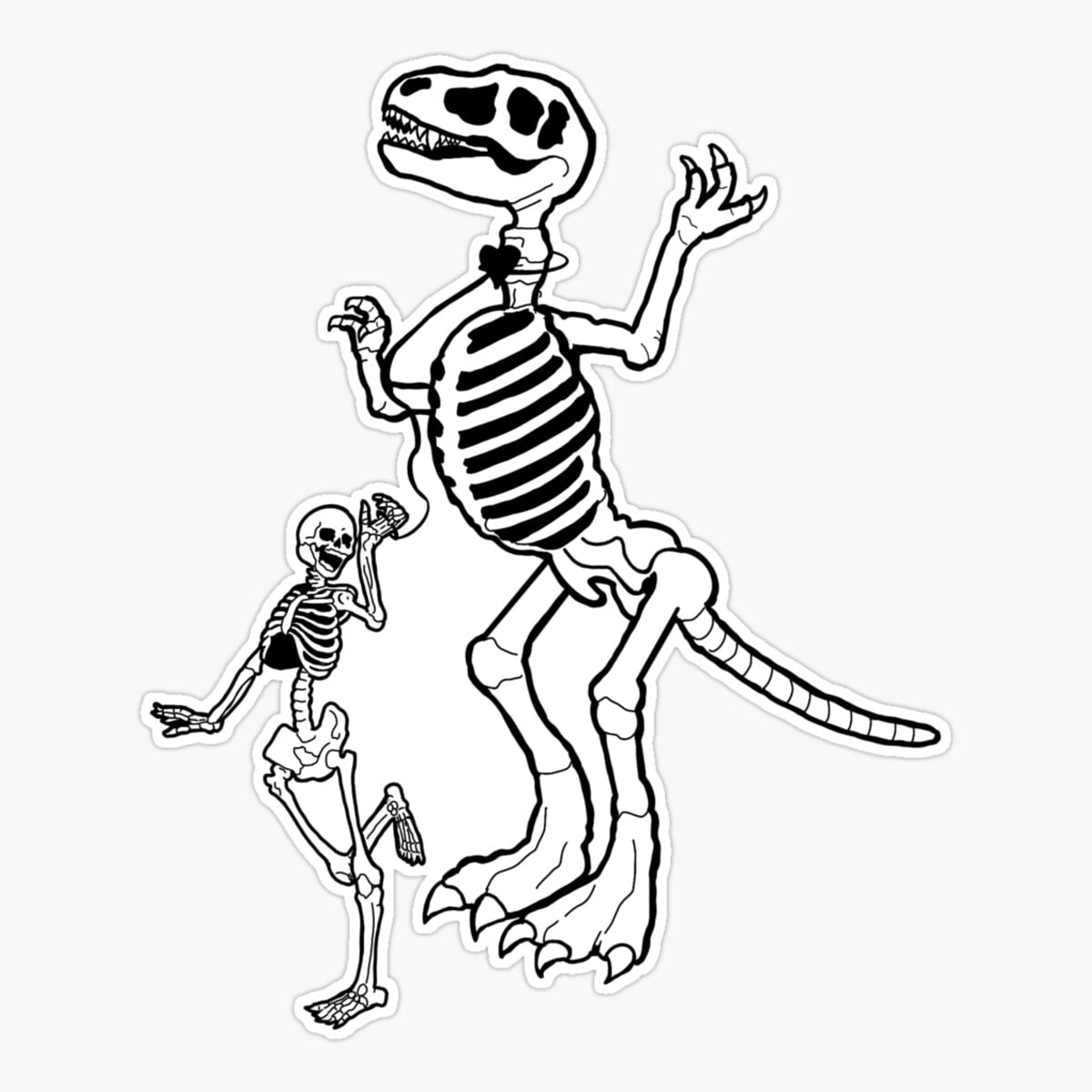 Maneki Happy Skeleton Walking Pet Tyrannosaurus Rex Ossil Er, Phone ...
