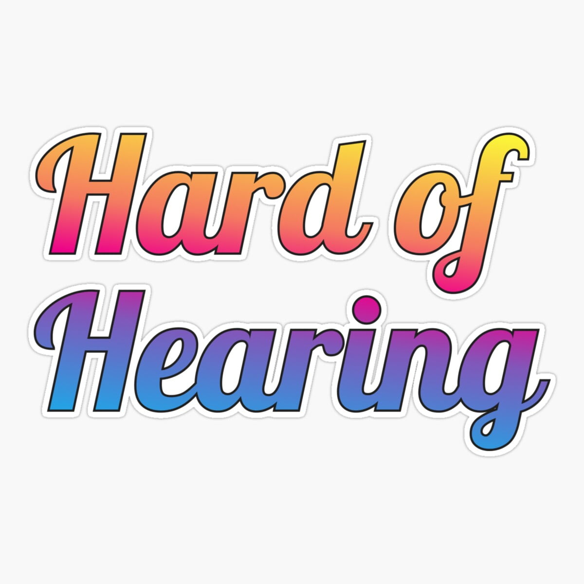 Maneki Hard Of Hearing Er, Phone Decal Water Bottle Stickers Car Decals ...