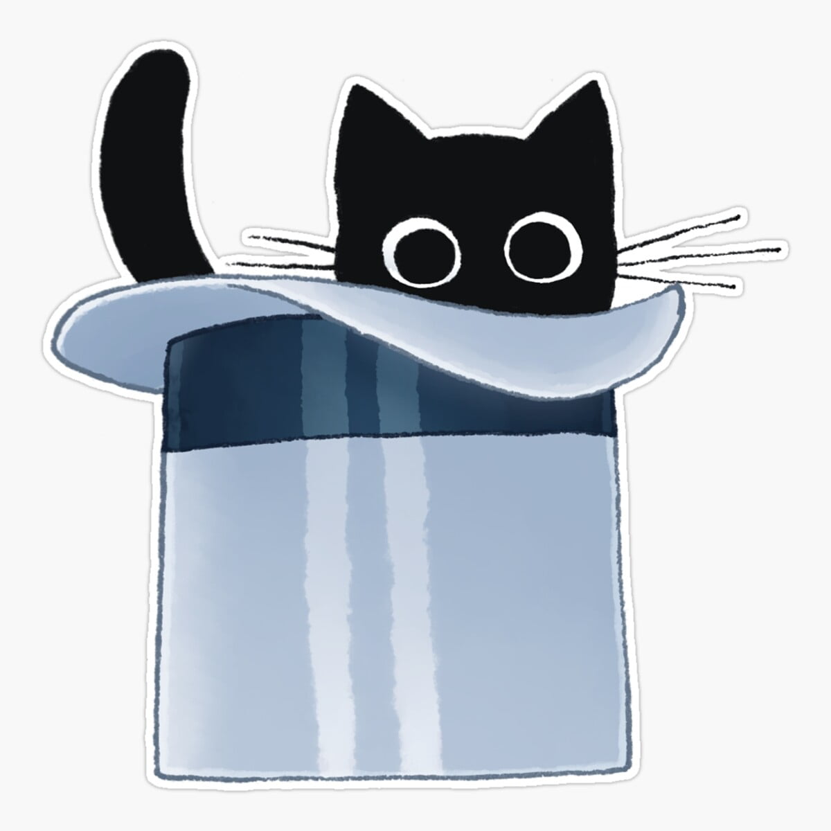 Maneki Hat Cat Sticker, Phone Decal Water Bottle Stickers Car Decals ...