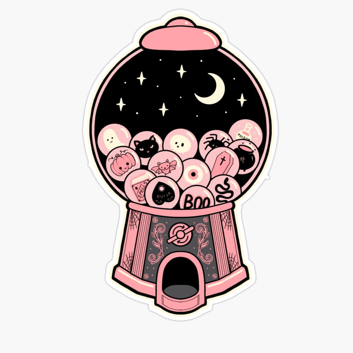 Maneki Haunted Gumball Machine // Spooky Prizes Inside Er, Phone Decal ...
