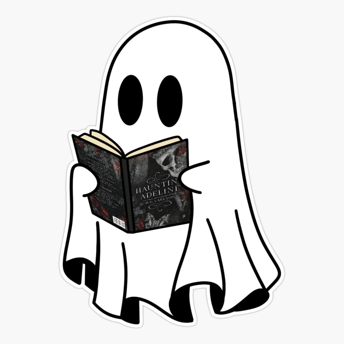 Maneki Haunting Adeline Ghost Sticker, Phone Decal Water Bottle ...