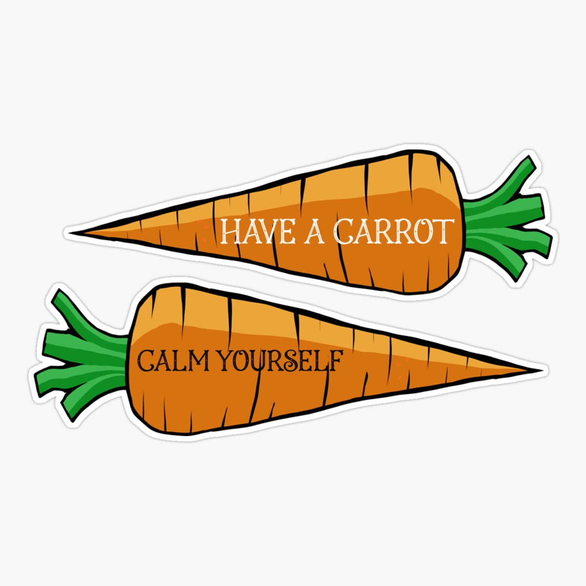 Maneki Have A Carrot Calm Yoursel,Carrot Lover Stikers Sticker, Phone ...
