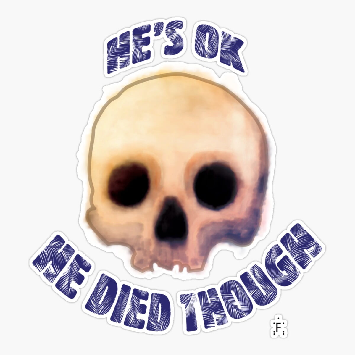 Maneki He Died Tho Er, Phone Decal Water Bottle Stickers Car Decals ...