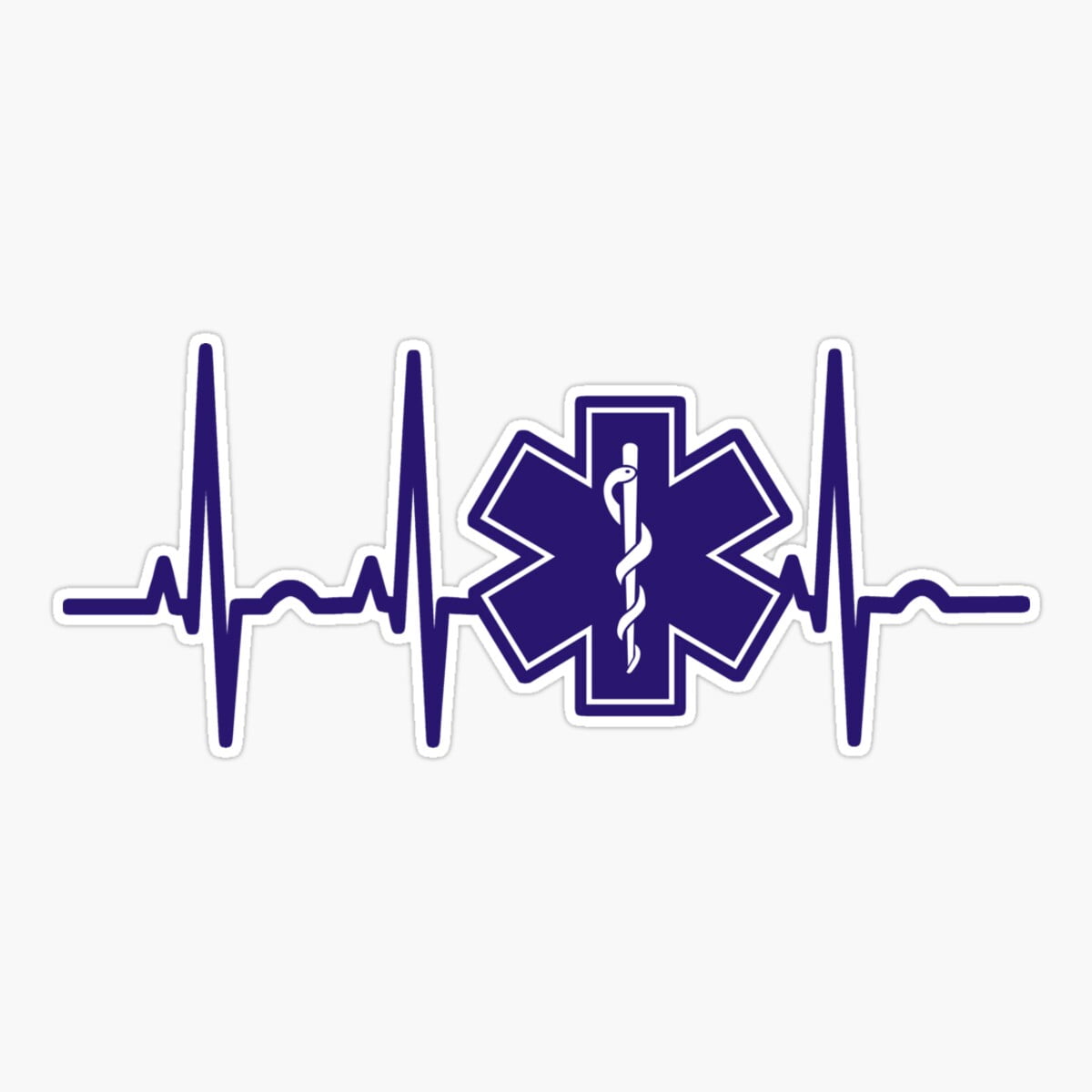 Maneki Heartbeat Nurse Paramedic Emt Doctor Er, Phone Decal Water ...