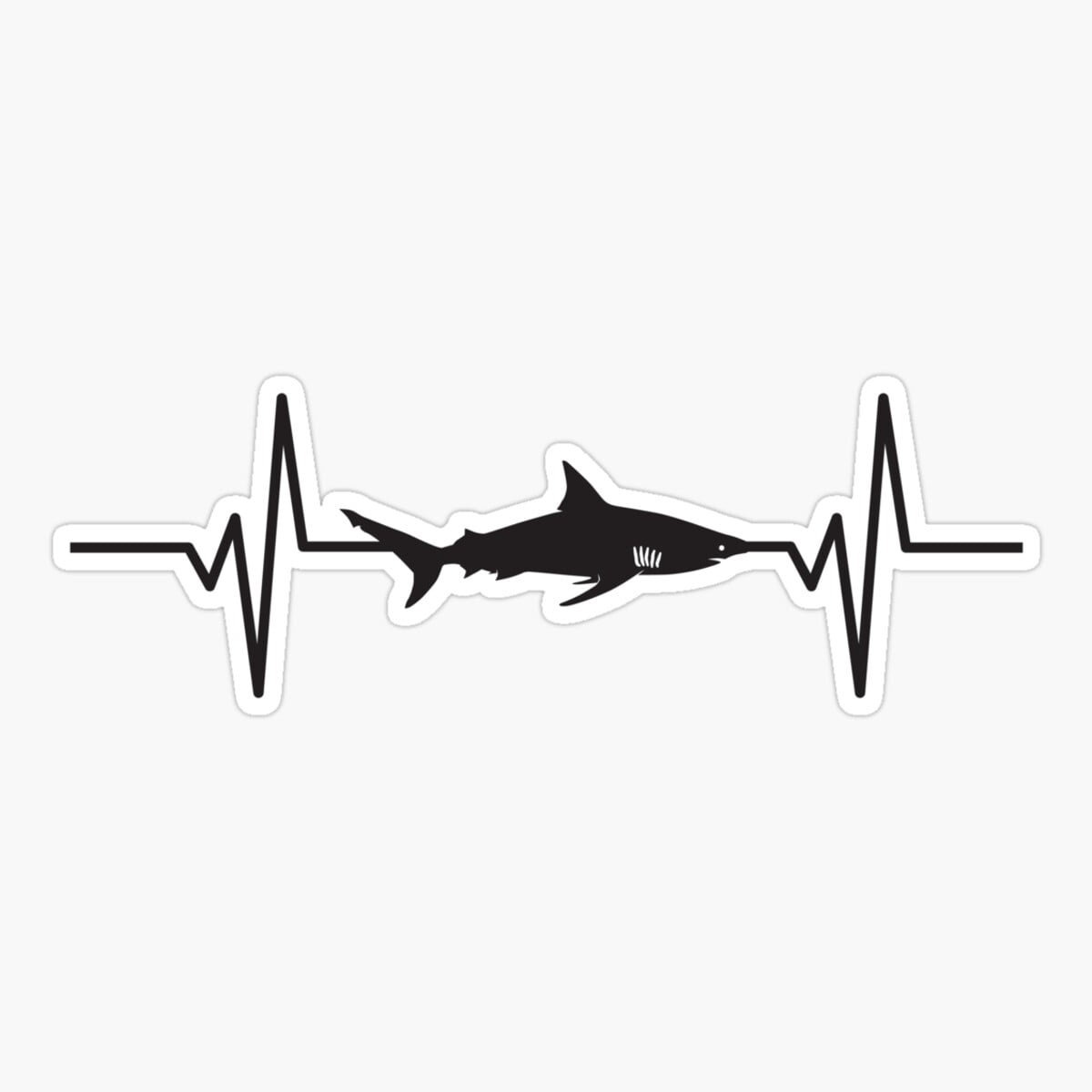 Maneki Heartbeat / Pulse - Blacktip Shark Er, Phone Decal Water Bottle ...