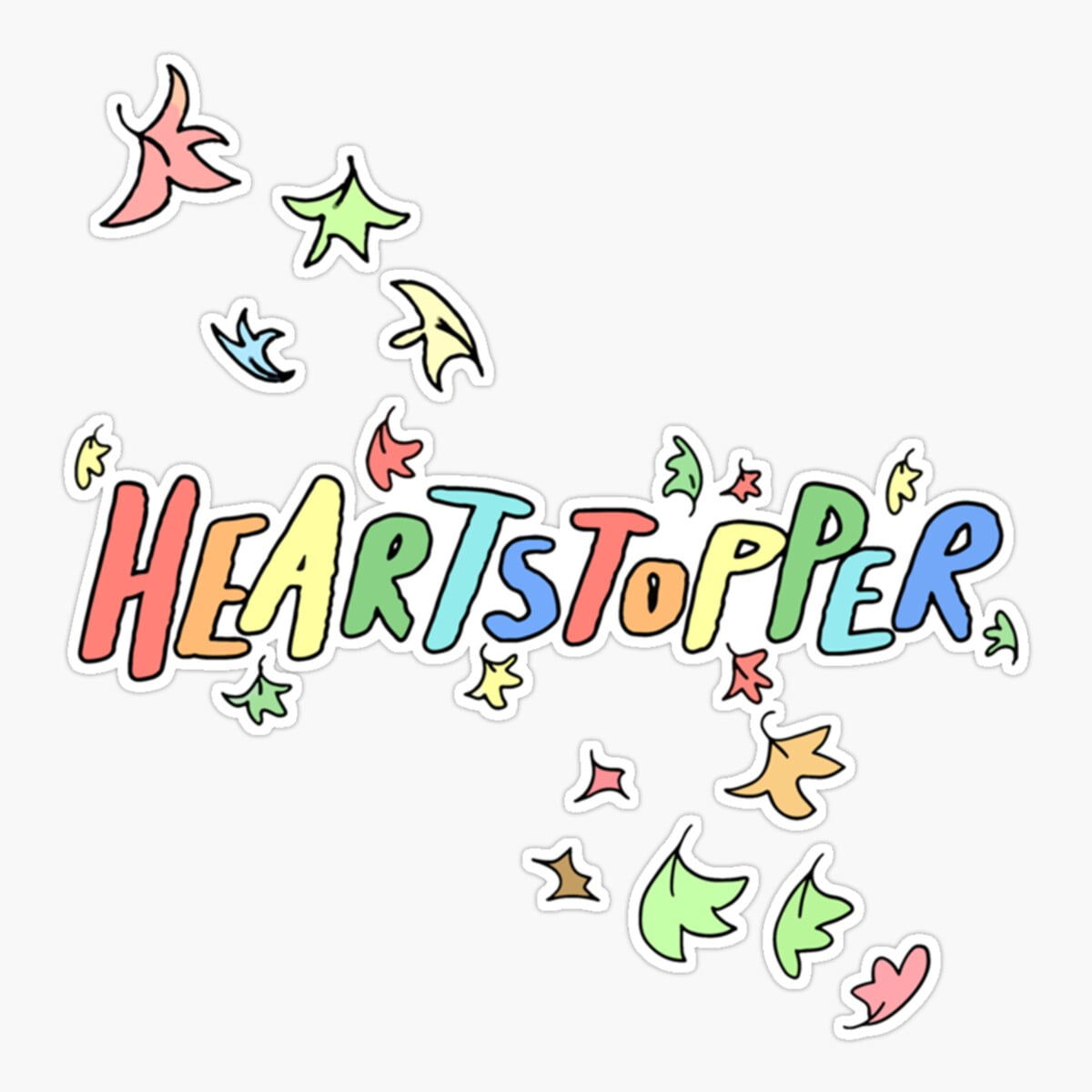 Maneki Heartstopper Leaves Autunm Er, Phone Decal Water Bottle Stickers ...