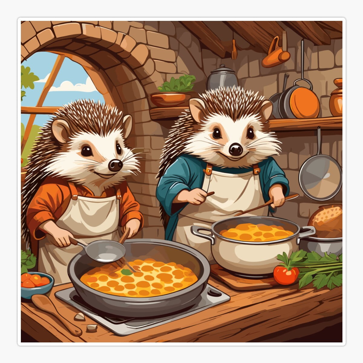 Maneki Hedgehogs Che Artwork Sticker, Phone Decal Water Bottle Stickers ...