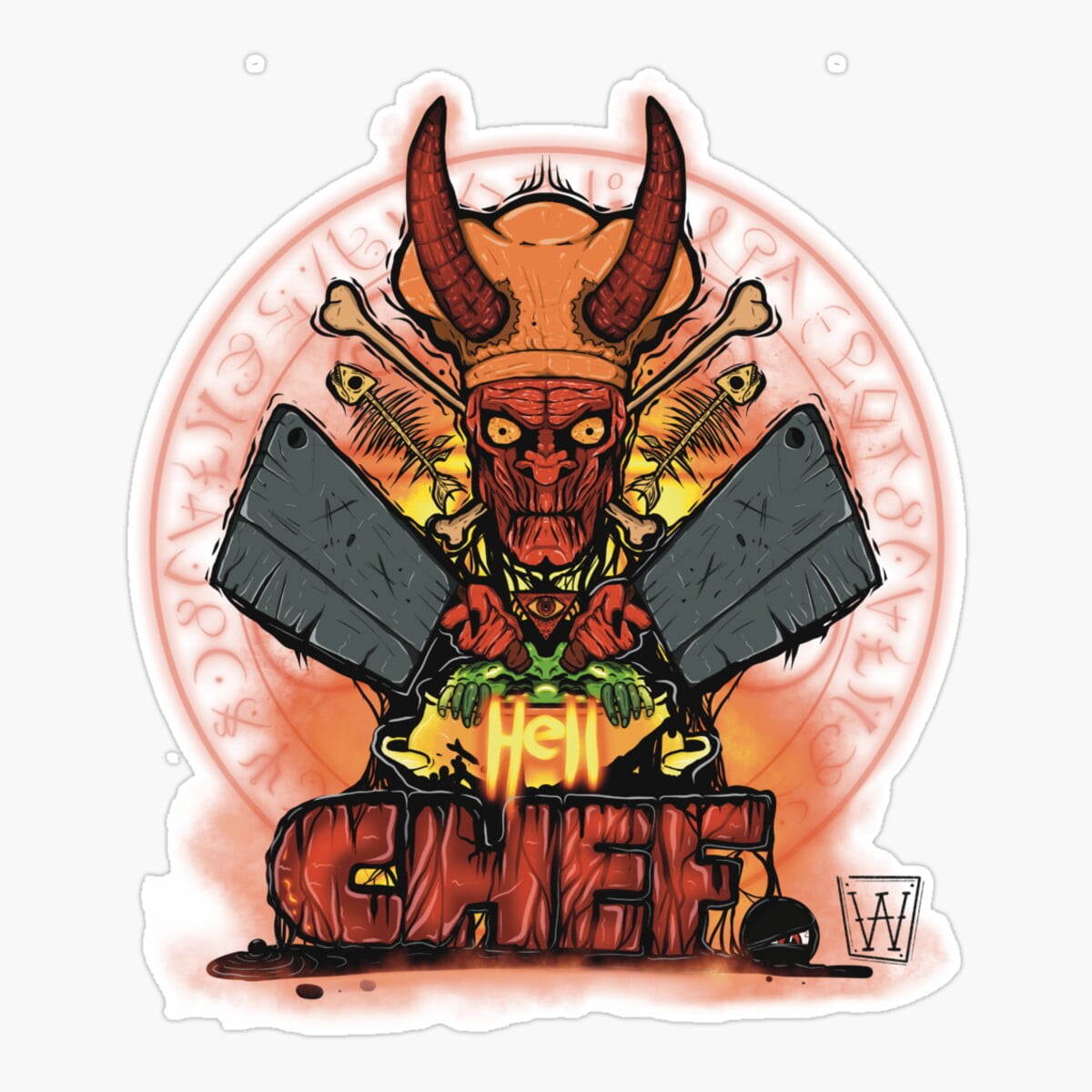 Maneki Hell Che Sticker, Phone Decal Water Bottle Stickers Car Decals ...