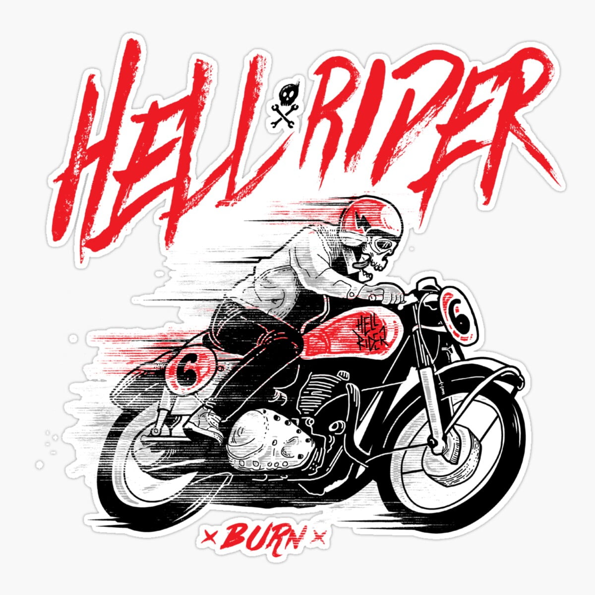 Maneki Hell Rider Er, Phone Decal Water Bottle Stickers Car Decals ...