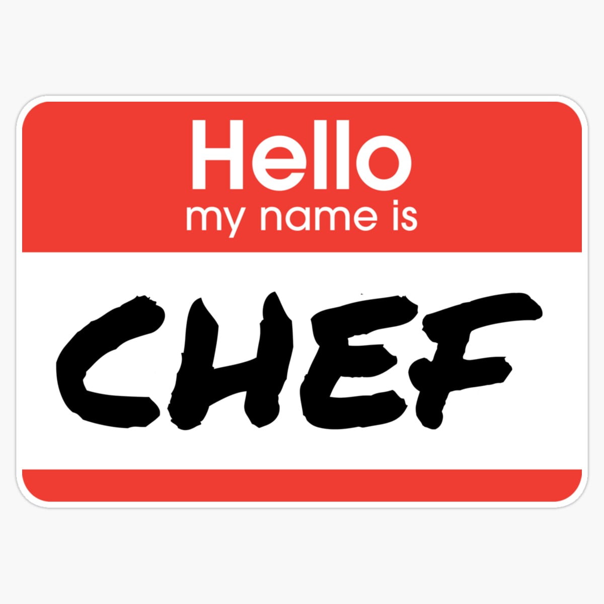 Maneki Hello My Name Is Chef Er, Phone Decal Water Bottle Stickers Car ...