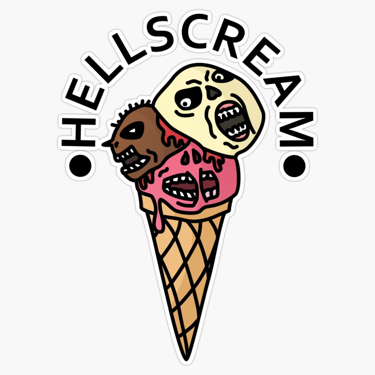Maneki Hellscream Hellish Ice Cream Er, Phone Decal Water Bottle ...