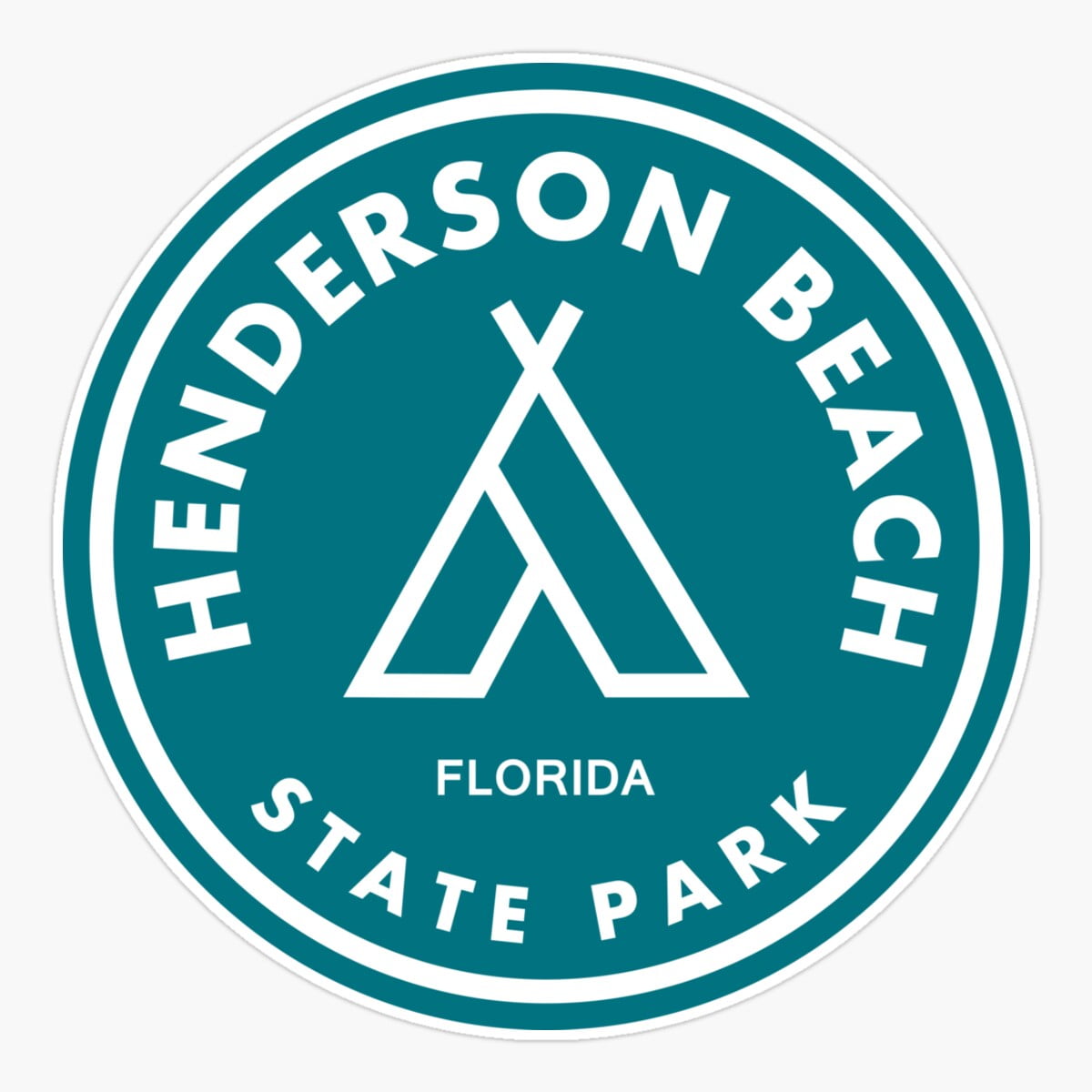 Maneki Henderson Beach State Park Lorida Tent Sticker, Phone Decal ...