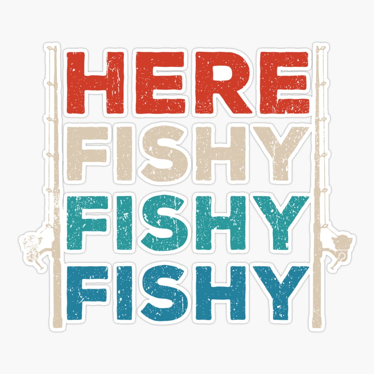 Maneki Here Ishy Ishy Ishy - Ish Hunting Unny Saying Er, Phone Decal Water Bottle Stickers Car ...