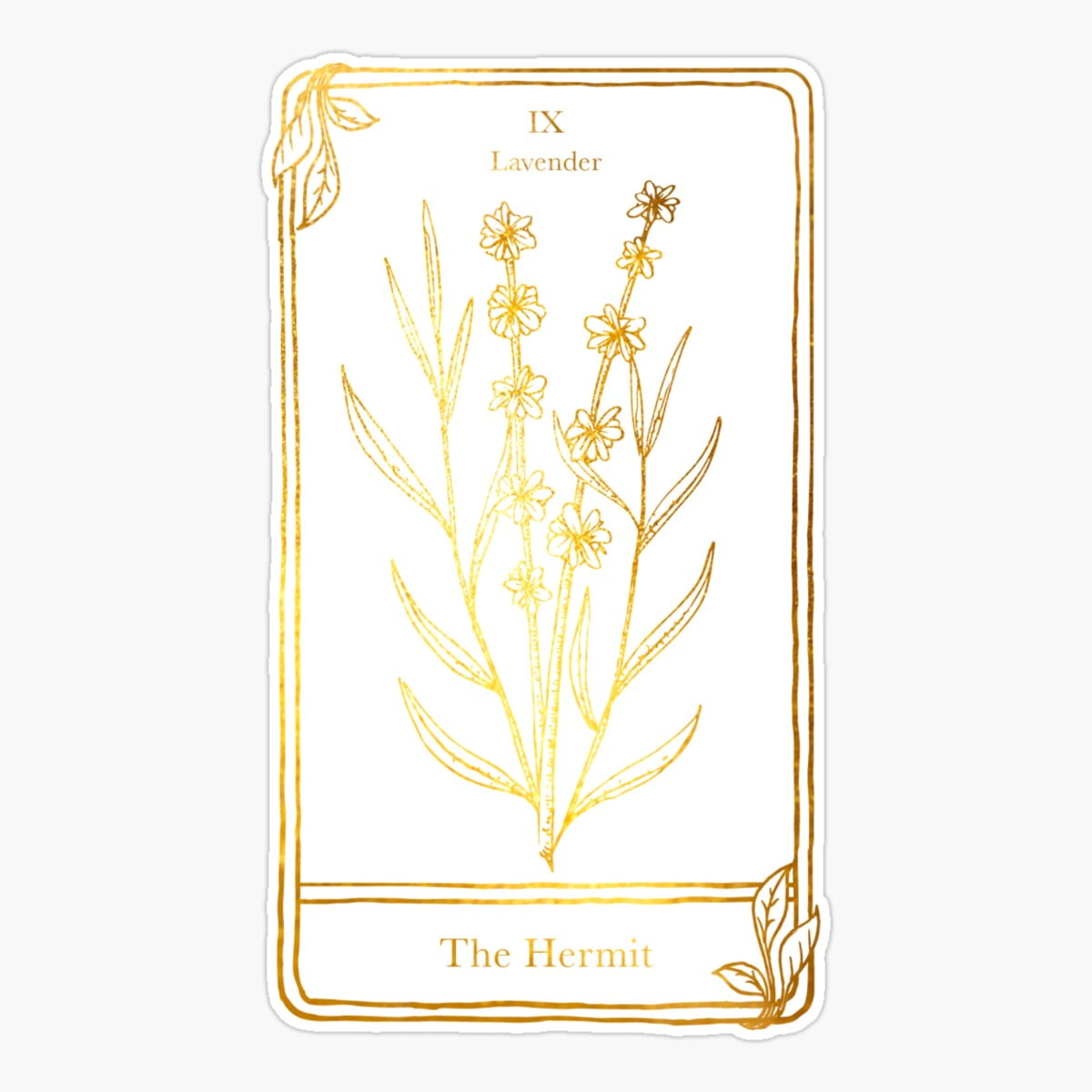 Maneki The Hermit Tarot Card Er | Lavender, Botanical, Plant, Seedling ...