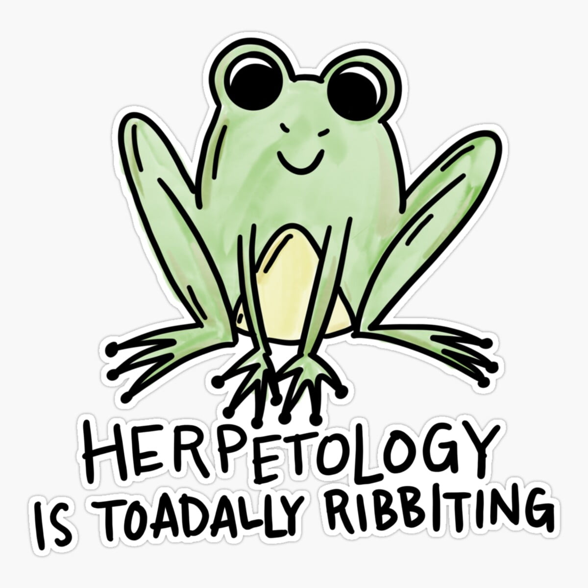 Maneki Herpetology Is Toadally Ribbiting Frog Pun Er, Phone Decal Water ...