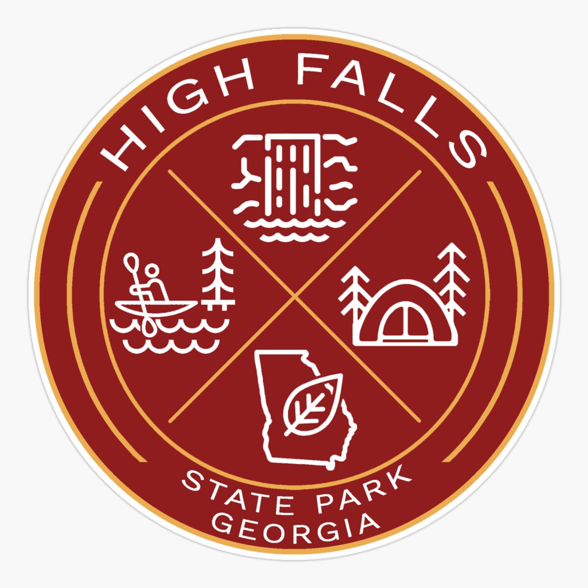 Maneki High Alls State Park Heraldic Logo Er, Phone Decal Water Bottle ...