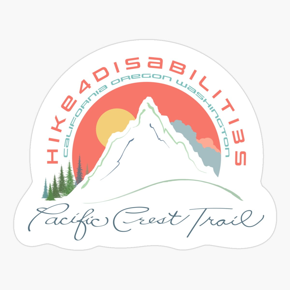 Maneki Hike 4 Disabiliti3S Pacific Crest Trail Er, Phone Decal Water ...