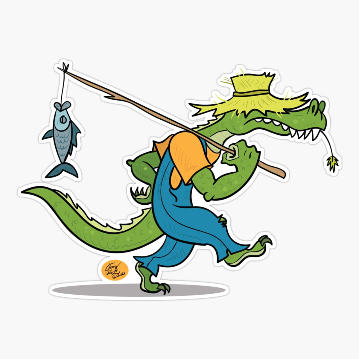 Maneki Hillbilly Gator Er, Phone Decal Water Bottle Stickers Car Decals ...