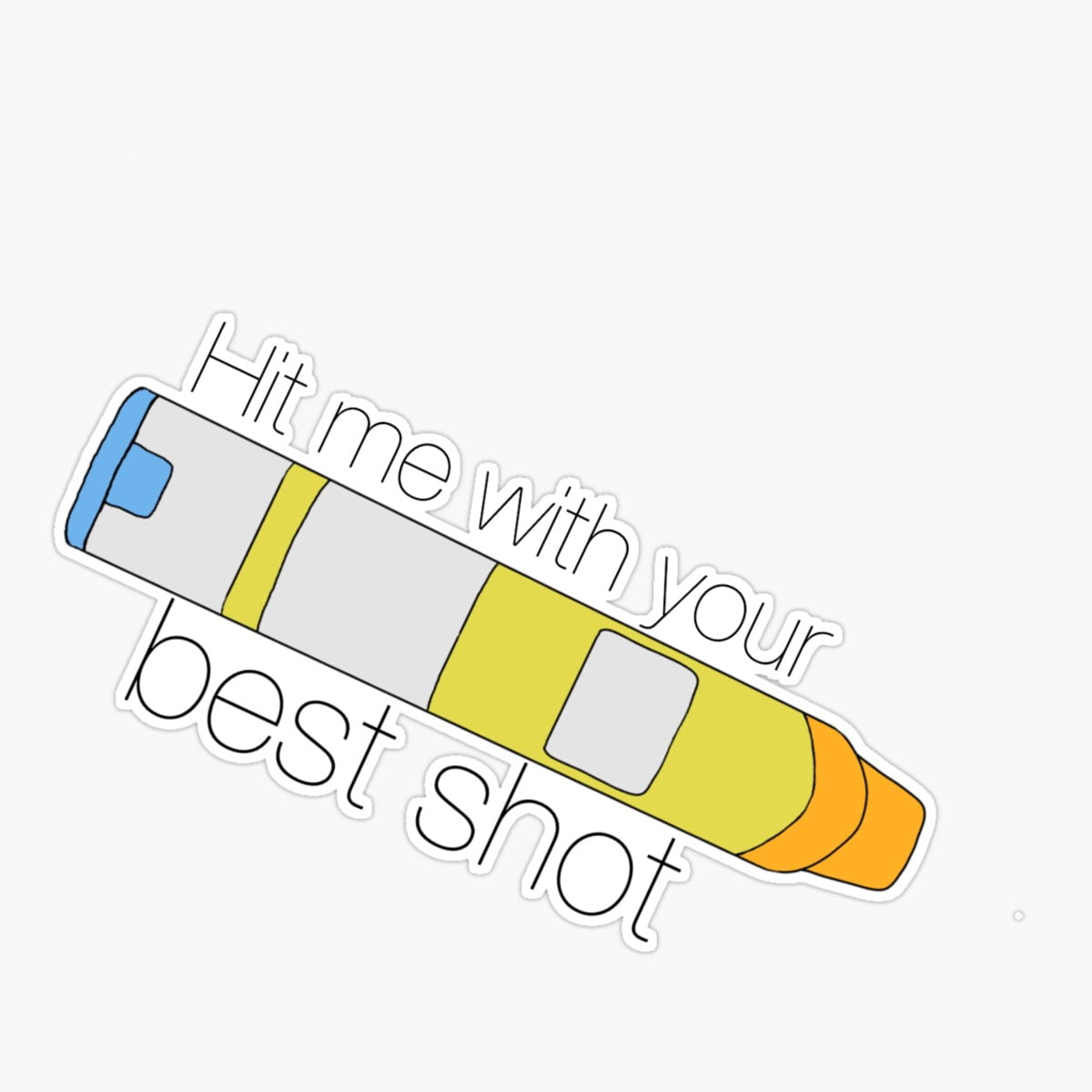 Maneki Hit Me With Your Epipen Er, Phone Decal Water Bottle Stickers ...