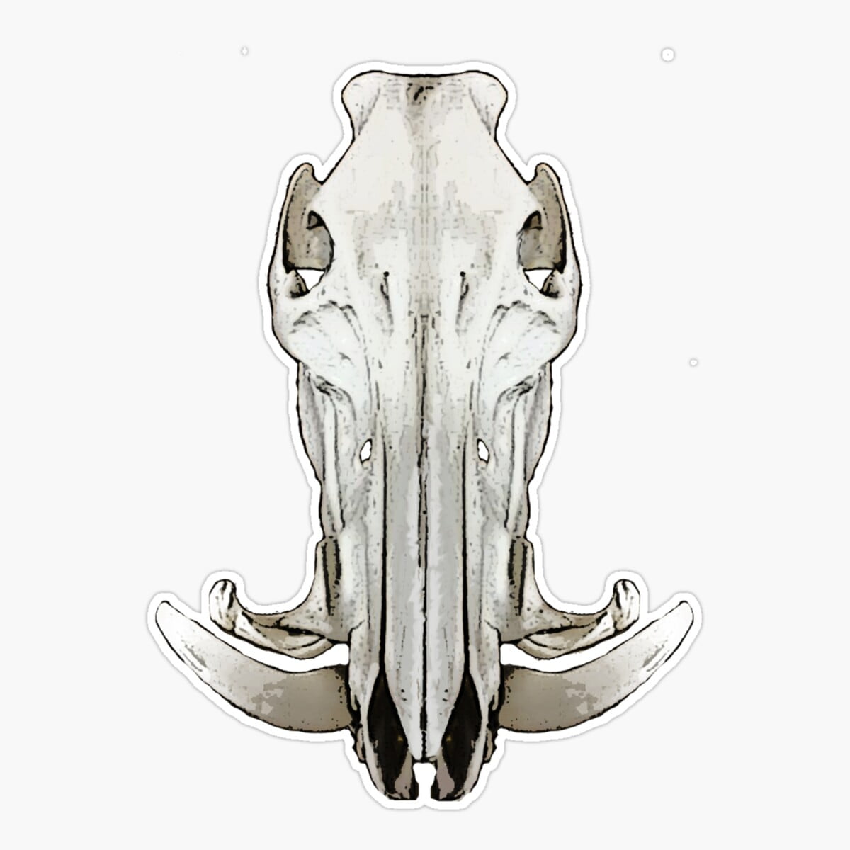 Maneki Hog Skull Er, Phone Decal Water Bottle Stickers Car Decals ...